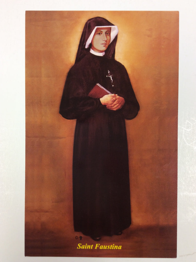 Saint Faustina painted - print – Veritas Catholic Books & Gifts