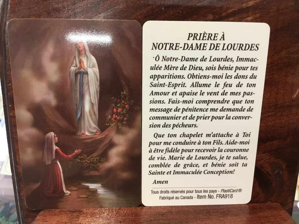 Prayer Card (French) - Priere a Notre Dame de Lourdes – Veritas ...