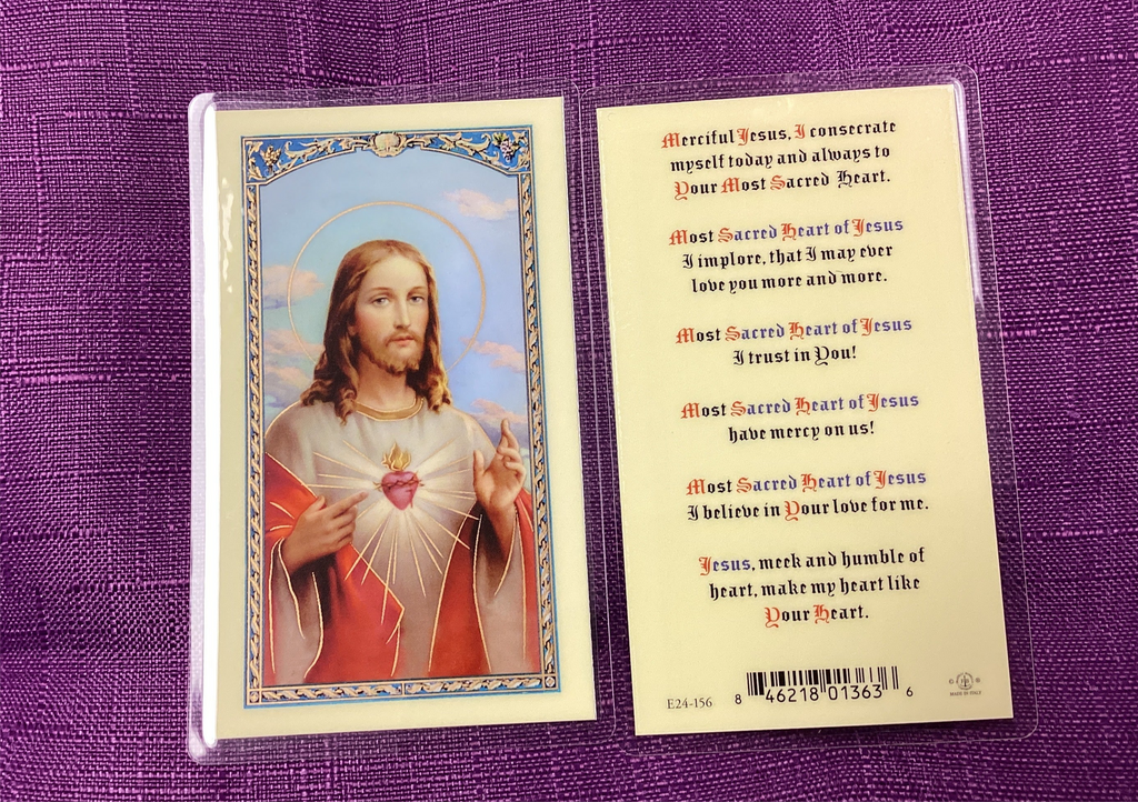 Sacred Heart of Jesus Consecration Prayer Card – Veritas Catholic Books ...