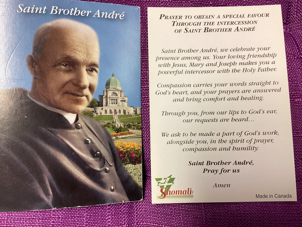 Saint Brother Andre Prayer Card English – Veritas Catholic Books & Gifts