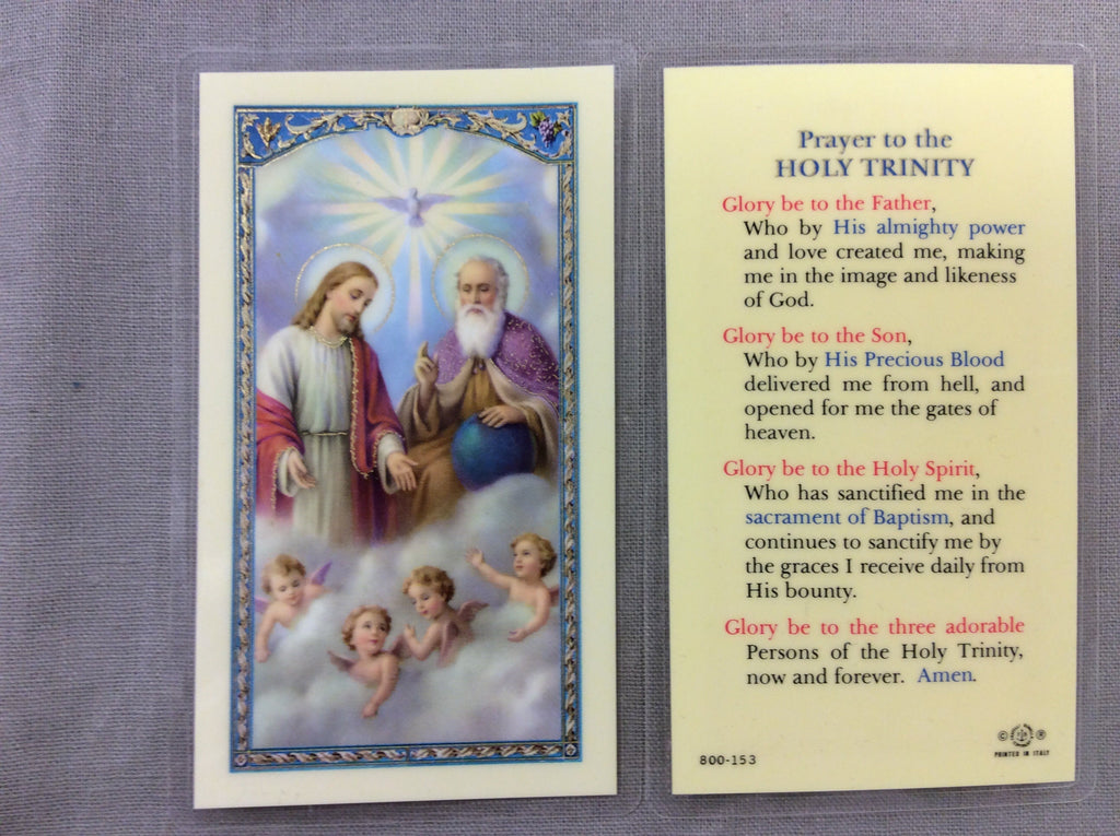 Holy Trinity Prayer Card – Veritas Catholic Books & Gifts